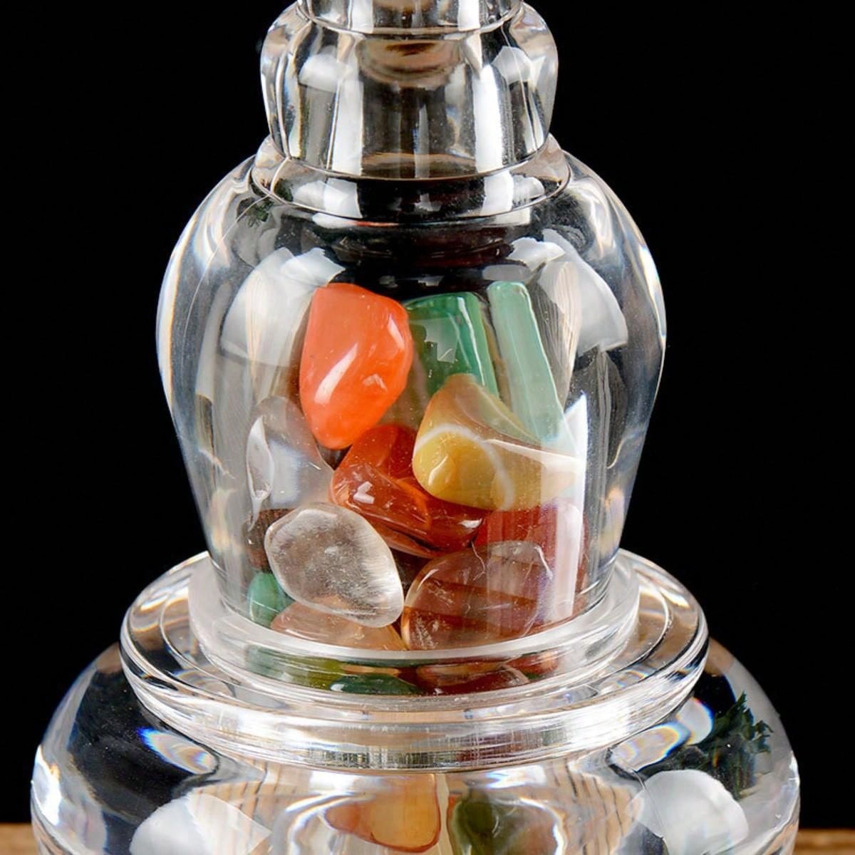 Acrylic Buddhist Pagoda Relic Tower For Home Decoration With Red ...