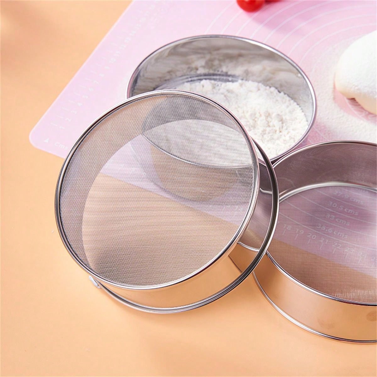 Filter Surface Stainless Steel Powder Sieve Fine Hole Powdered Sugar ...