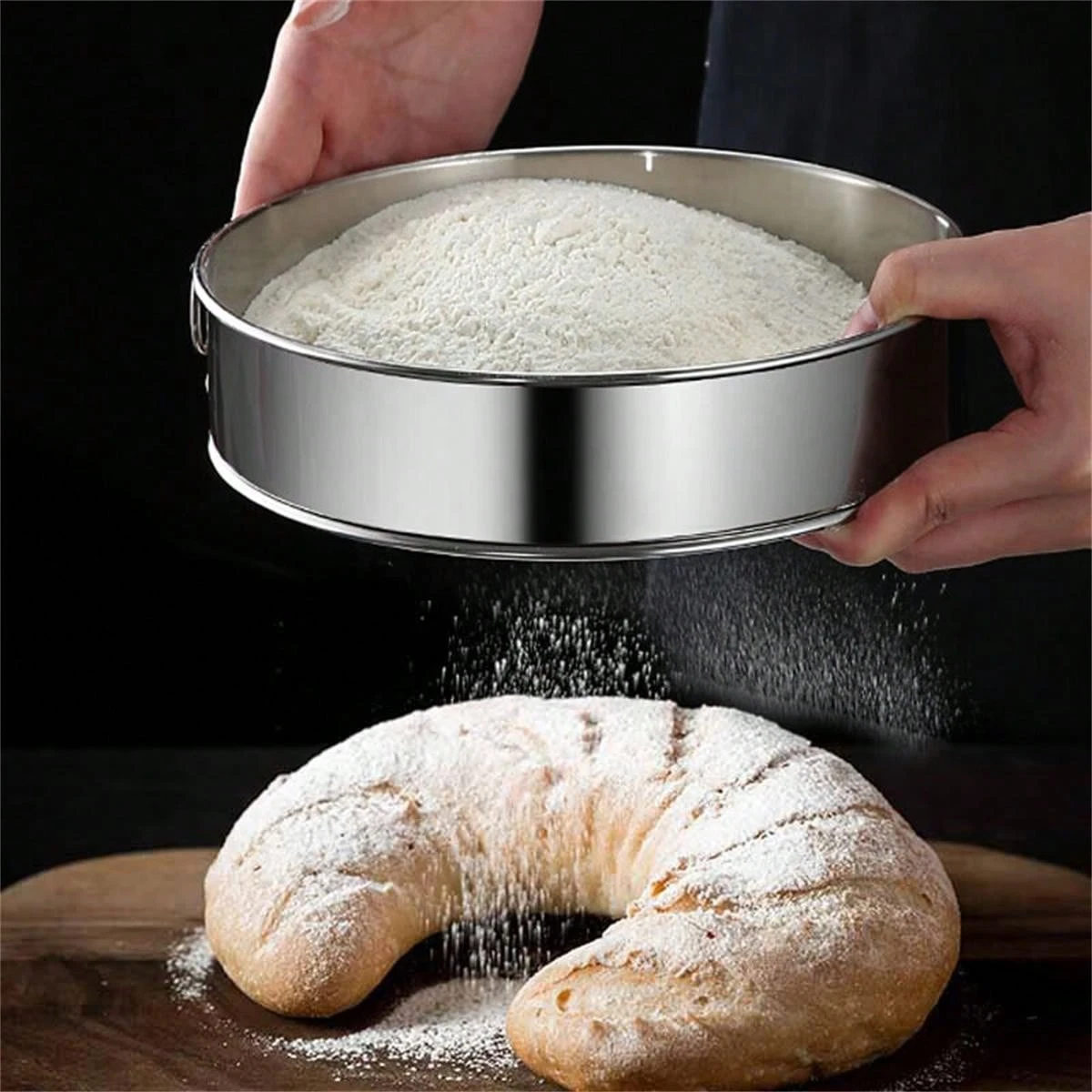 Filter Surface Stainless Steel Powder Sieve Fine Hole Powdered Sugar ...