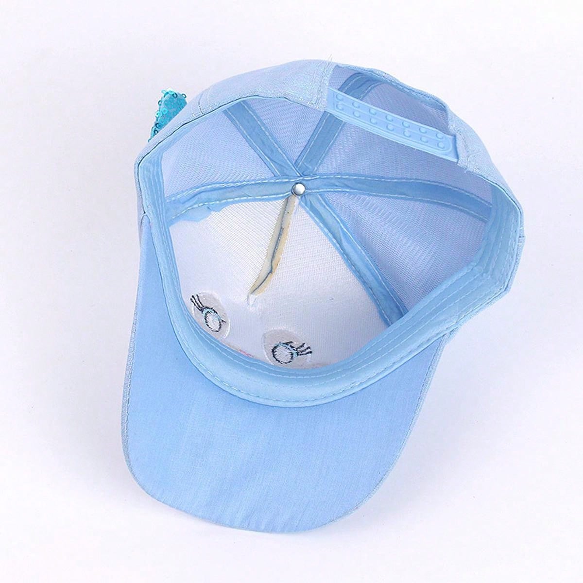 Kids' Cute Baseball Cap With Sequin Decor, Embroidery Eye, Outdoor ...