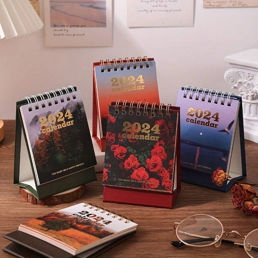 1 Pc 2024 Mini Desk Calendar Desktop Decoration Schedule Planner ...