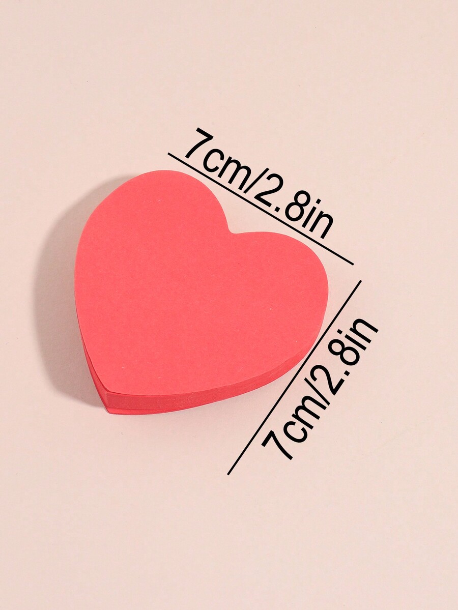 1book/100sheets Valentine's Day Heart Shaped Sticky Notes, Personalized ...