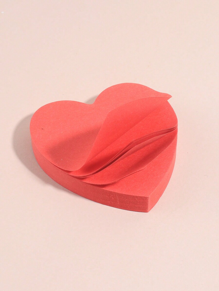1book/100sheets Valentine's Day Heart Shaped Sticky Notes, Personalized ...