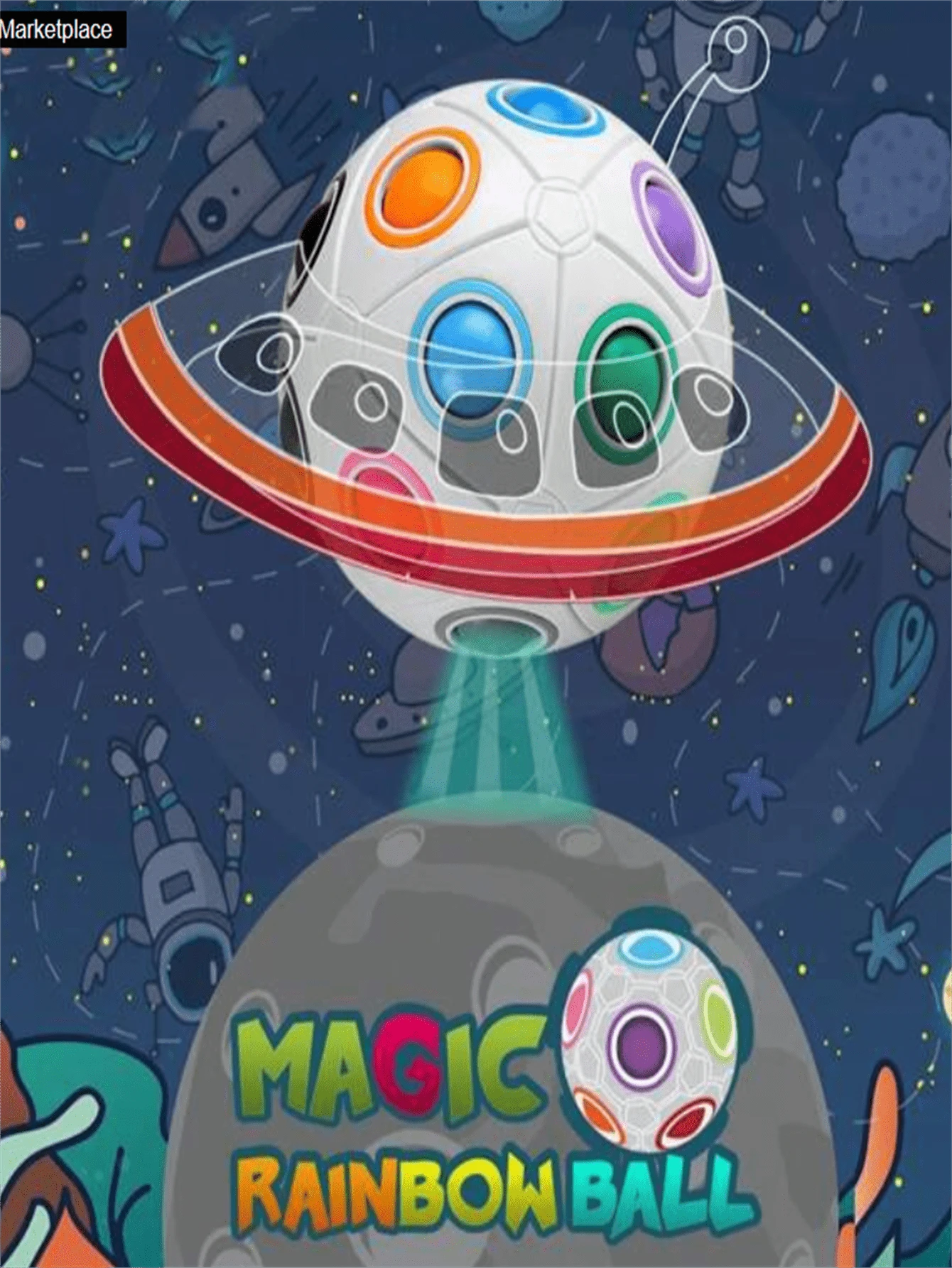 1pc Magic Rainbow Ball 12 Holes Puzzle Toy, Interesting Decompression Magic Ball - An Fidget Toy ...