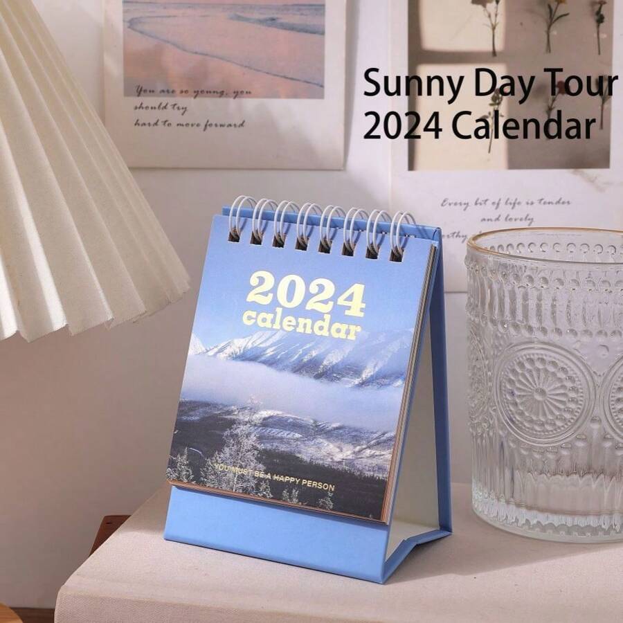 1 Pc 2024 Mini Desk Calendar Desktop Decoration Schedule Planner ...