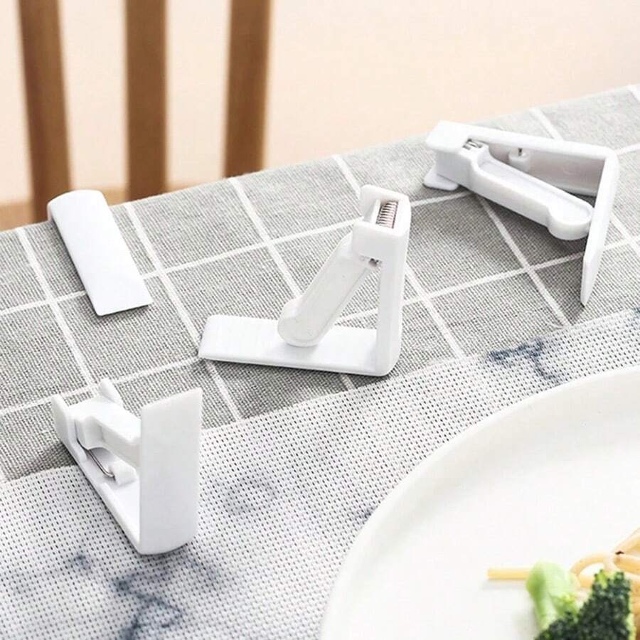 1 set Van 4 Wit Tafelkleed Klemmen , Antislip Tafel Doek Vast Klemmen ...