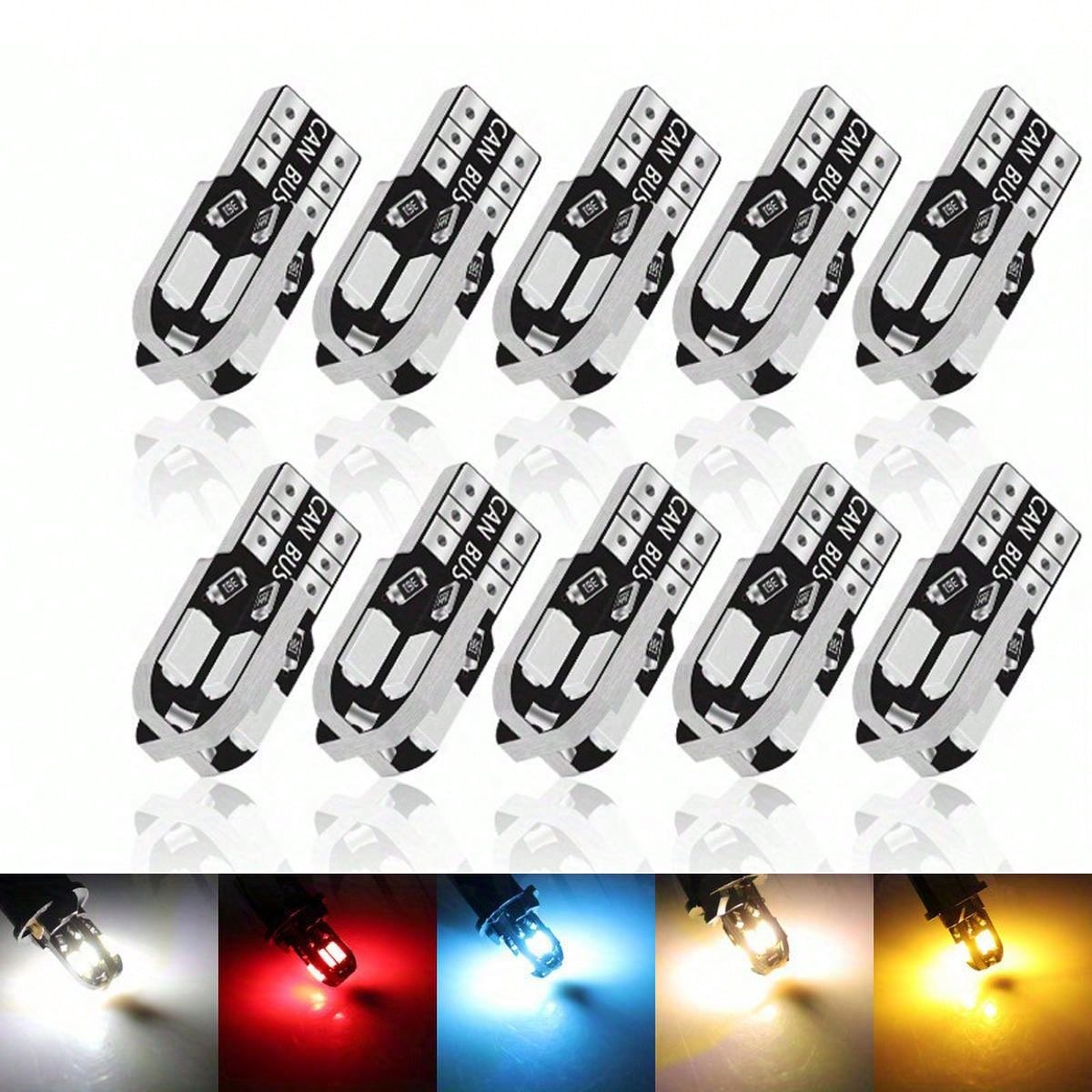 10st T10 Led W5W Auto interieur Licht LED-lamp Auto Kant Gloeilamp Bord ...