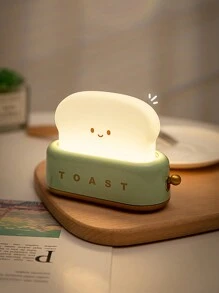 1pc Creative Toast Bread Shaped Night Light With Usb Charging, Stepless ...