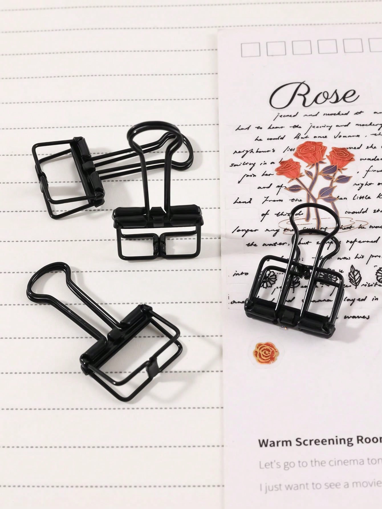 12pcs Small Size Multifunctional Colorful Paper Clips In Box, Black ...