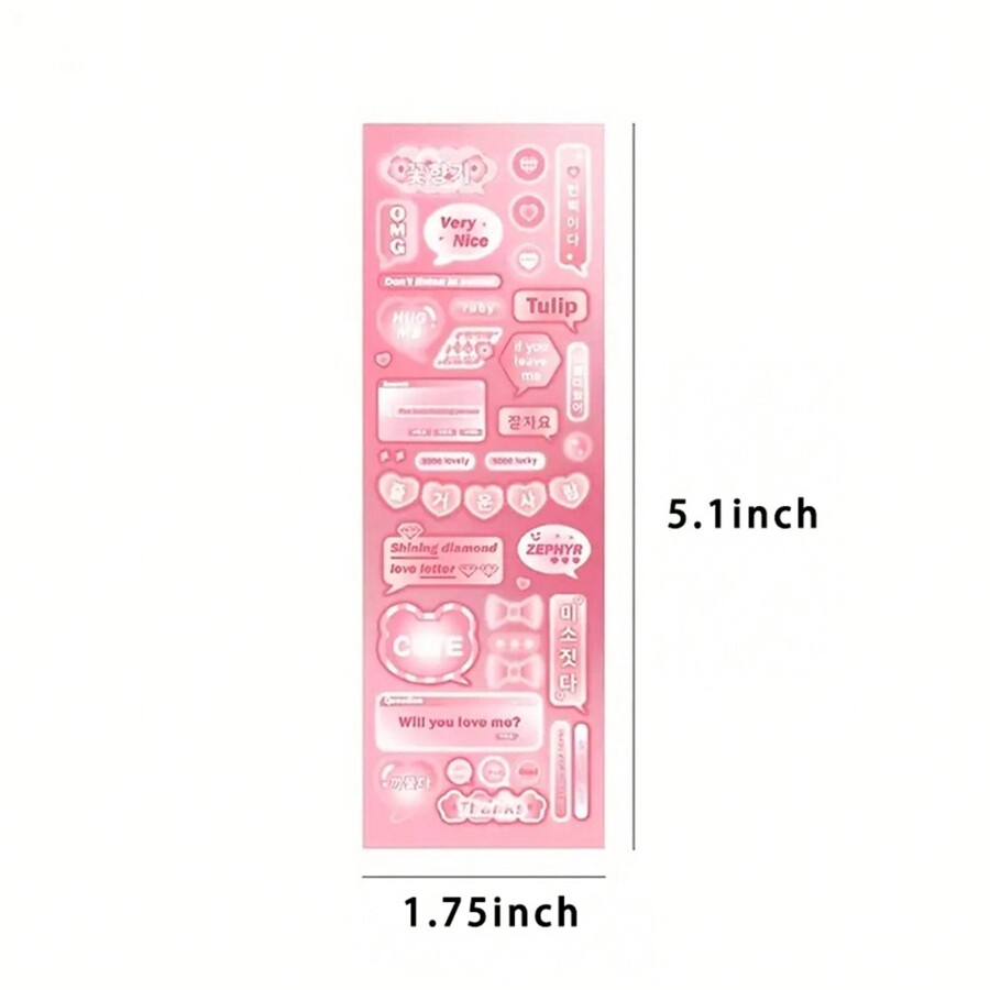 100pcs Various Cartoon Sparkly Stickers Set For Photo Album Decoration ...