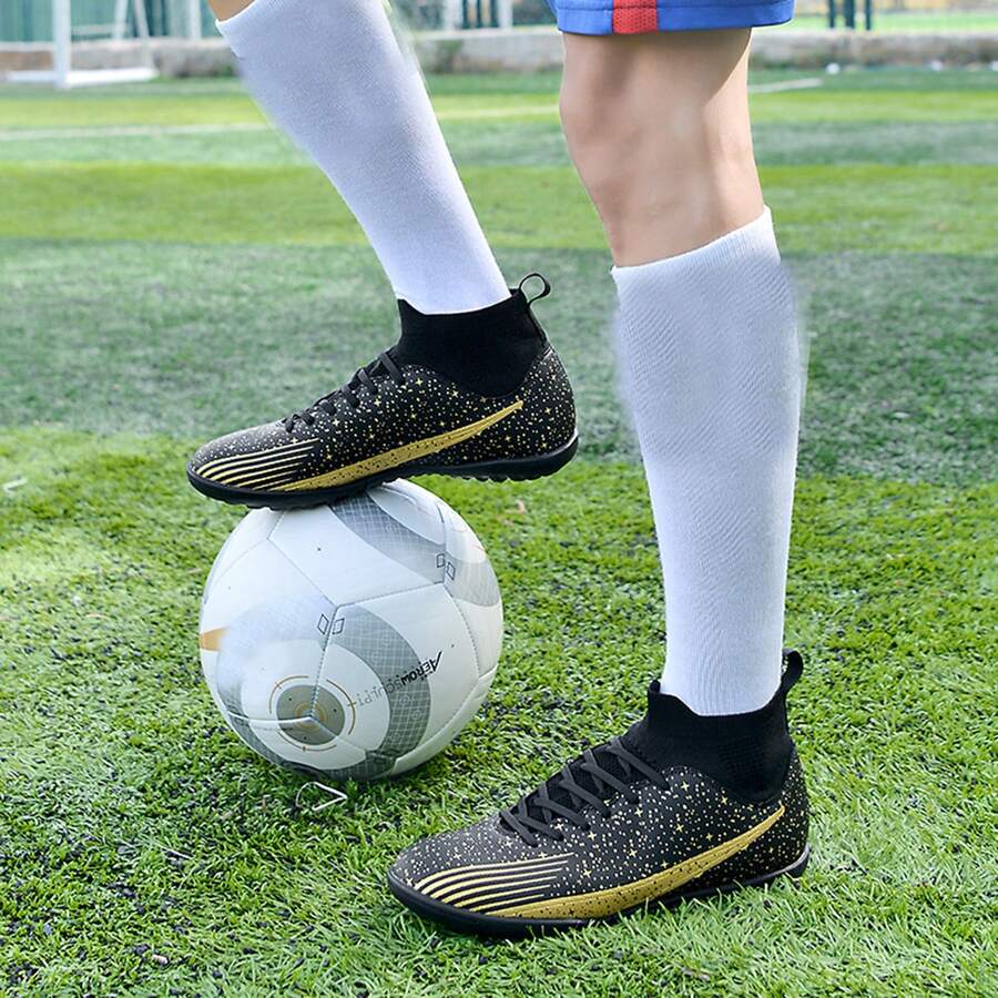 Professional Soccer Shoes High Top Cleats For Teenagers, Outdoor ...