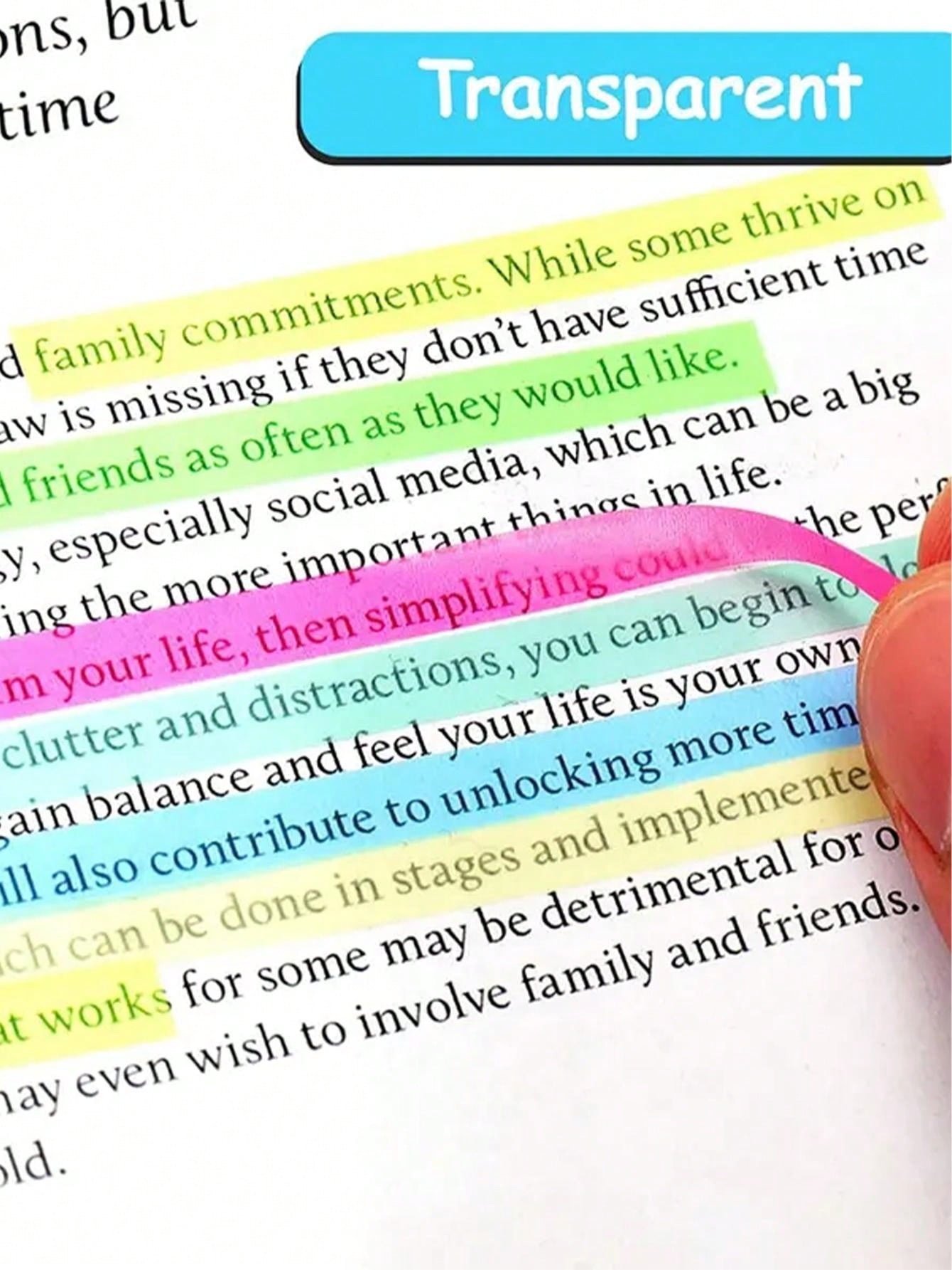 1box 5 Colors Writable Washi Tape Set, Colorful Decorative Sticky Tape ...