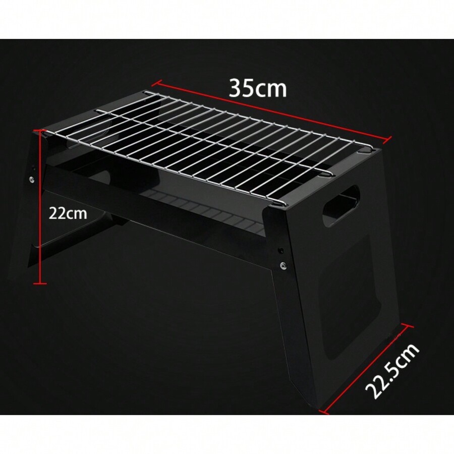 Quick Assembly Folding Bbq Grill, Portable Outdoor Charcoal Grill For ...