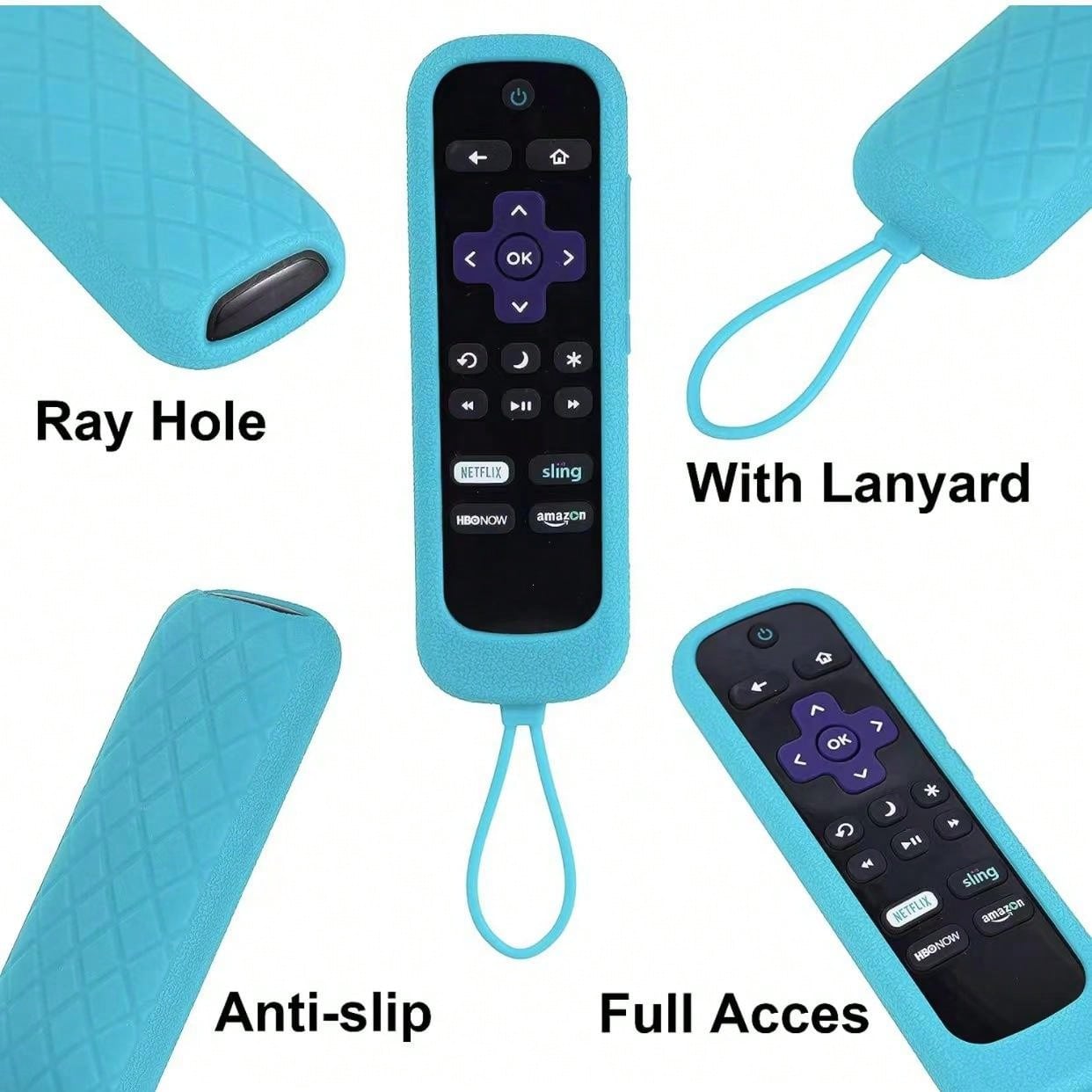 1 Pc Silicone Fluorescent Remote Control Protective Cover. For TCL Roku ...
