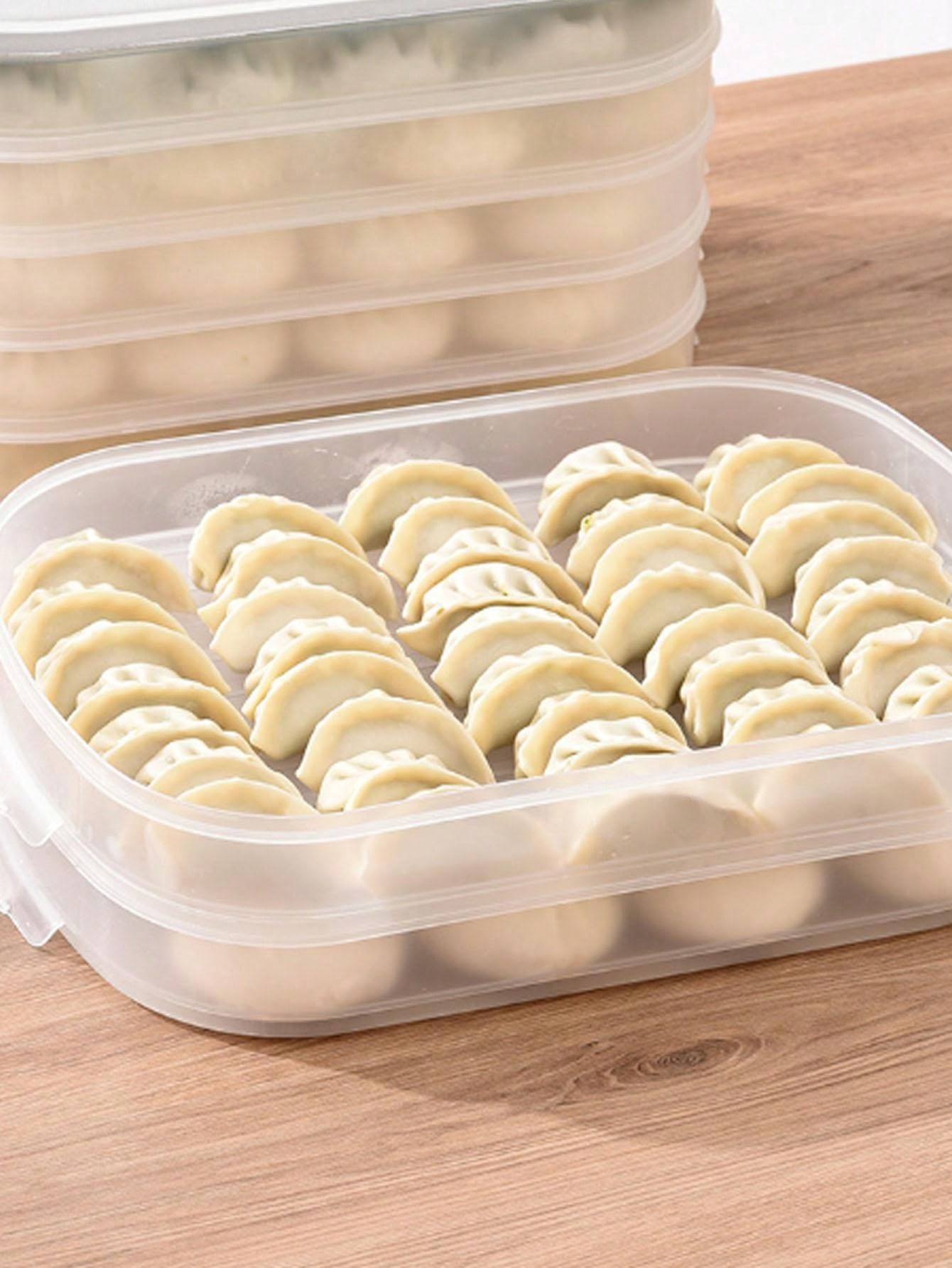 1pc / 3 / 4 Layers Dumpling Box, Multi-Layer Large Capacity Sealed ...