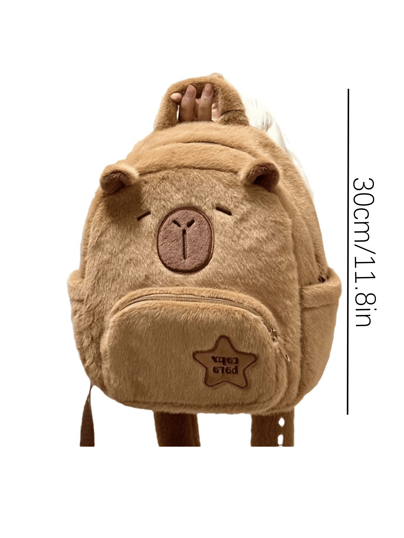 Capibara Plush Backpack Large Capacity Cute Capybara Schoolbag | SHEIN EUR
