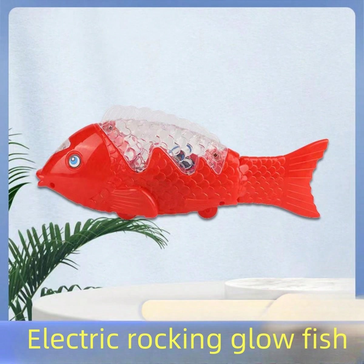1pc Interactive Robot Fish Toy With Led Light, Swimming Activated ...