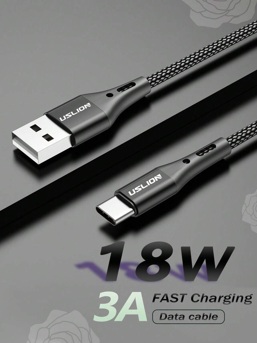 1pc USB Type C Cable Fast Charging Cord Compatible With Samsung Honor ...