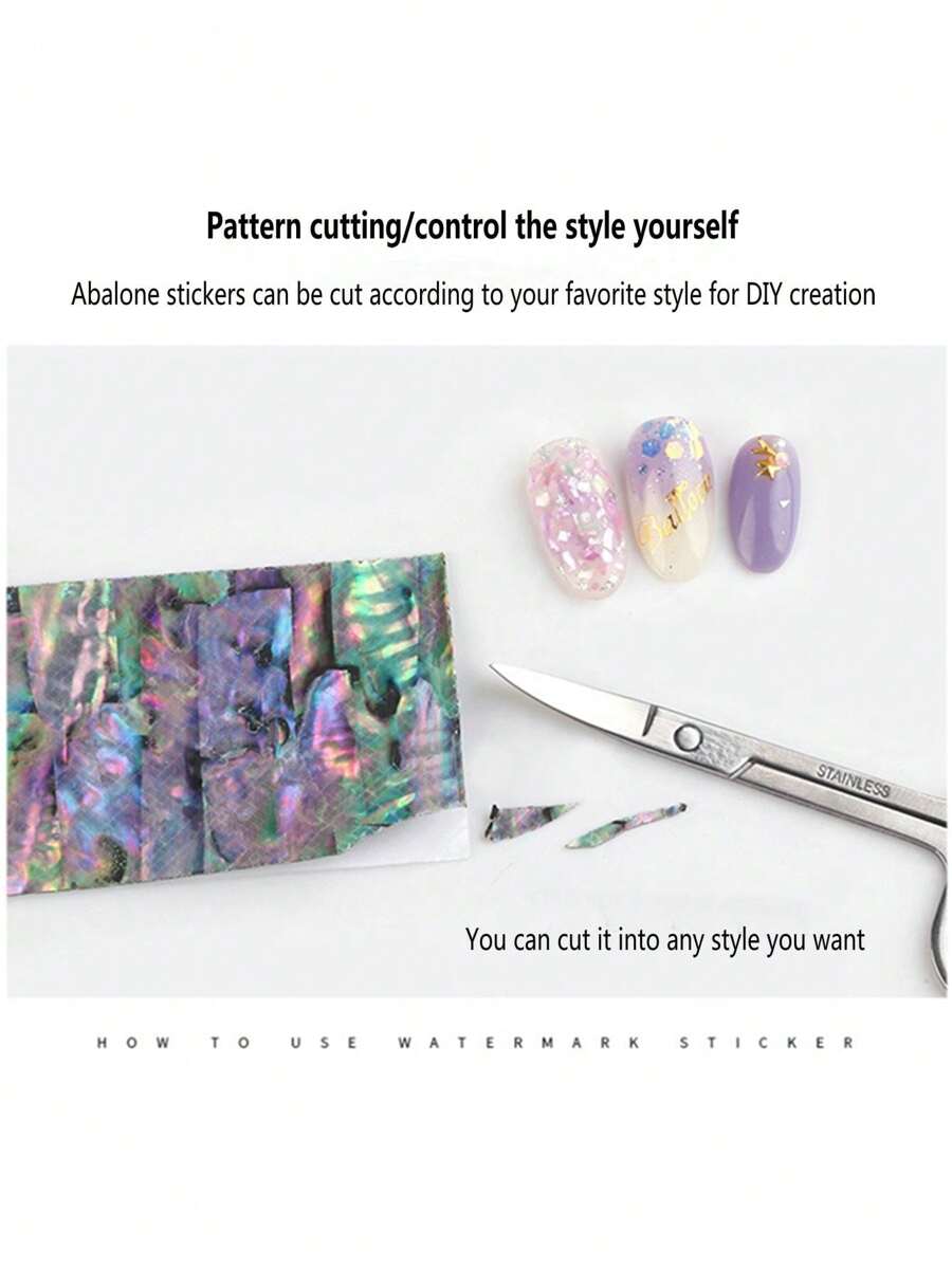 Abalone Shell Stickers, Shell Patterned Adhesive Tape, Jewelry Diy ...