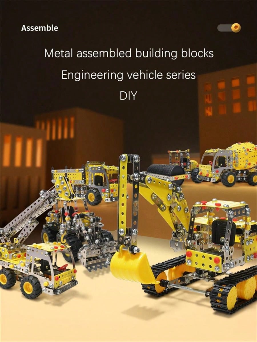 Metal Engineering Building Blocks Set, Vehicle Model Kit, Nut ...