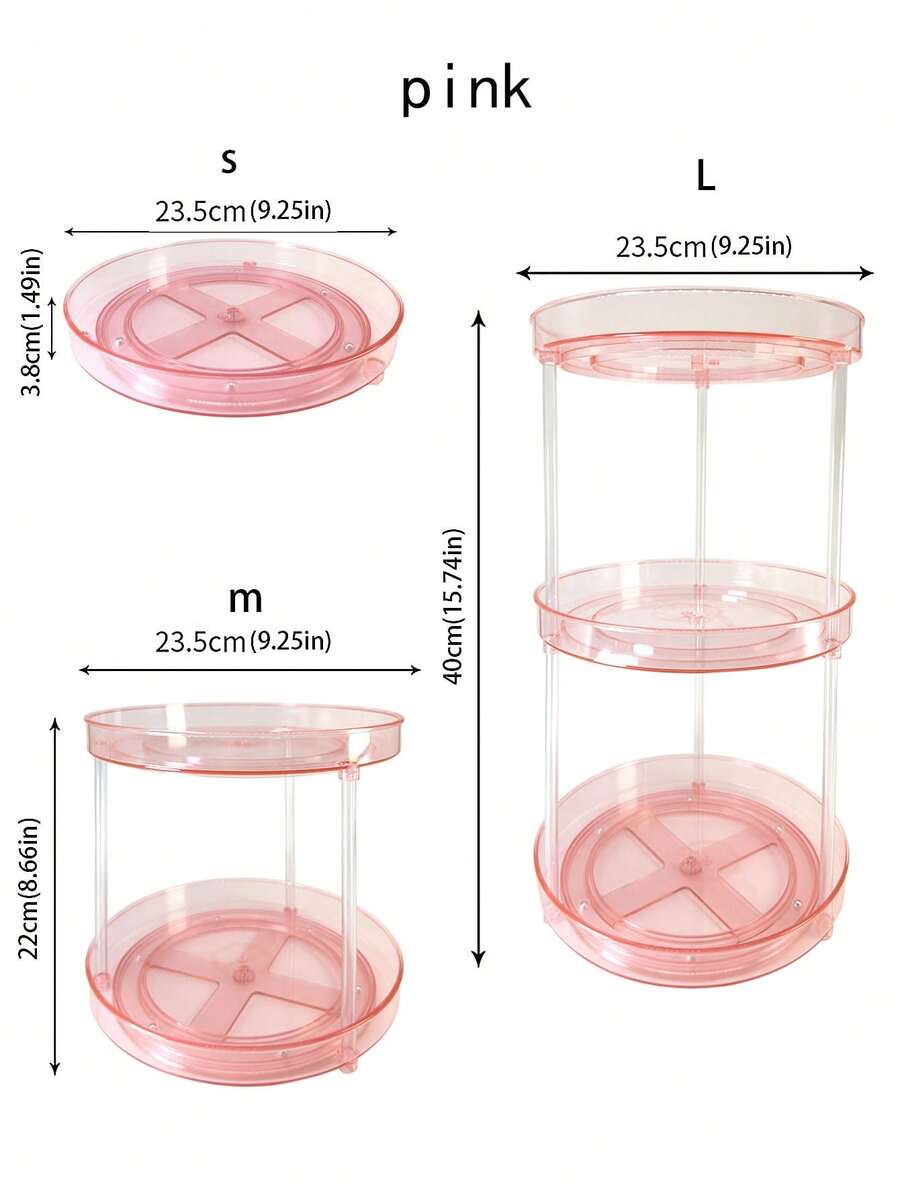 Transparent Rotating Multi-layer Desktop Cosmetic Storage Shelf ...