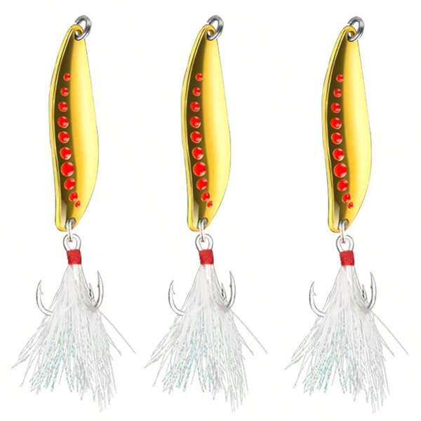 20g Gold-Color Red Dot Water Leech & Sequin Decor Artificial Lure Kit ...