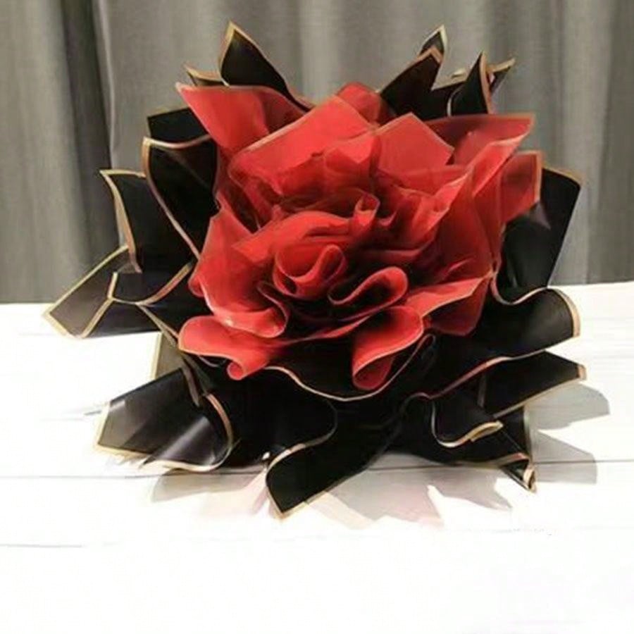 10 Sheets/Pack Waterproof Jelly Film Wrapping Paper With Gold Border ...