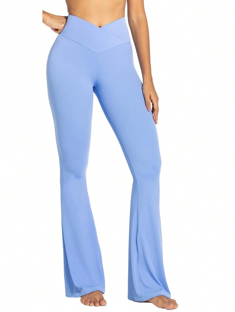 High Waist Flared Yoga Pants For Women Soft Stretchy Peach Buttock