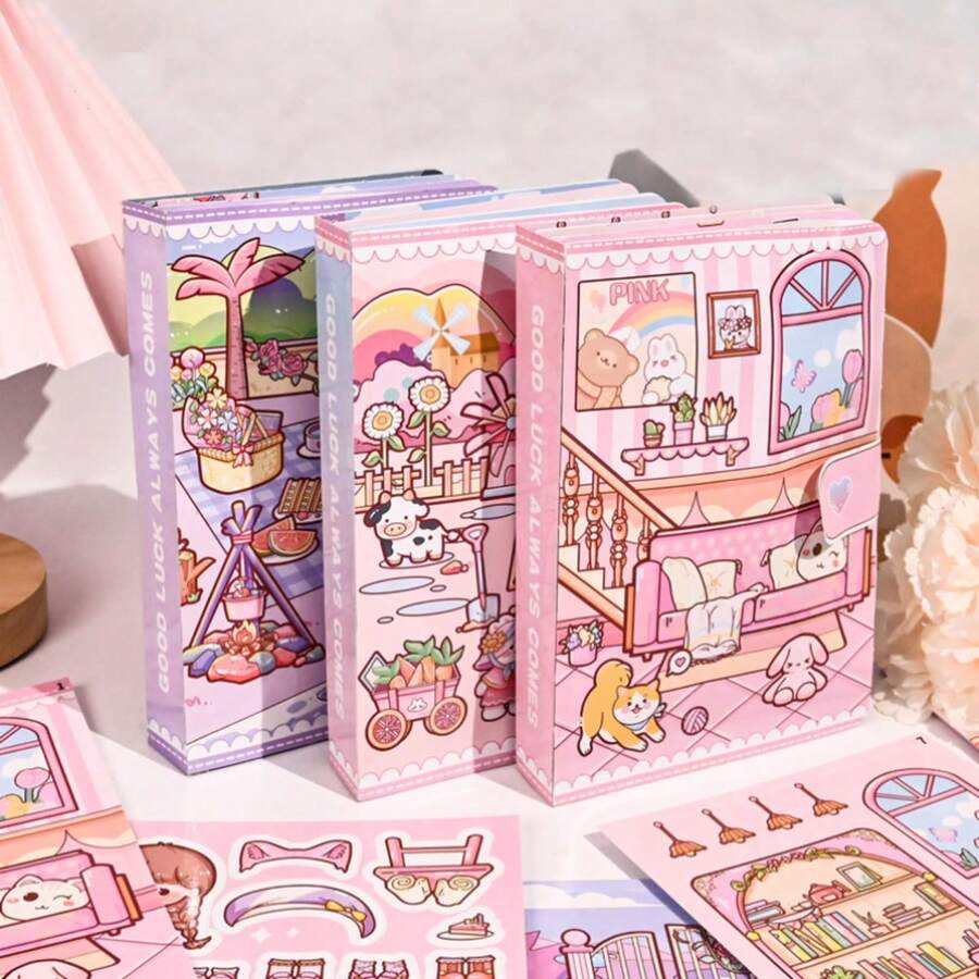 1pc Creepy Paper Doll House And Quiet Book Diy Craft Kit For Girls ...