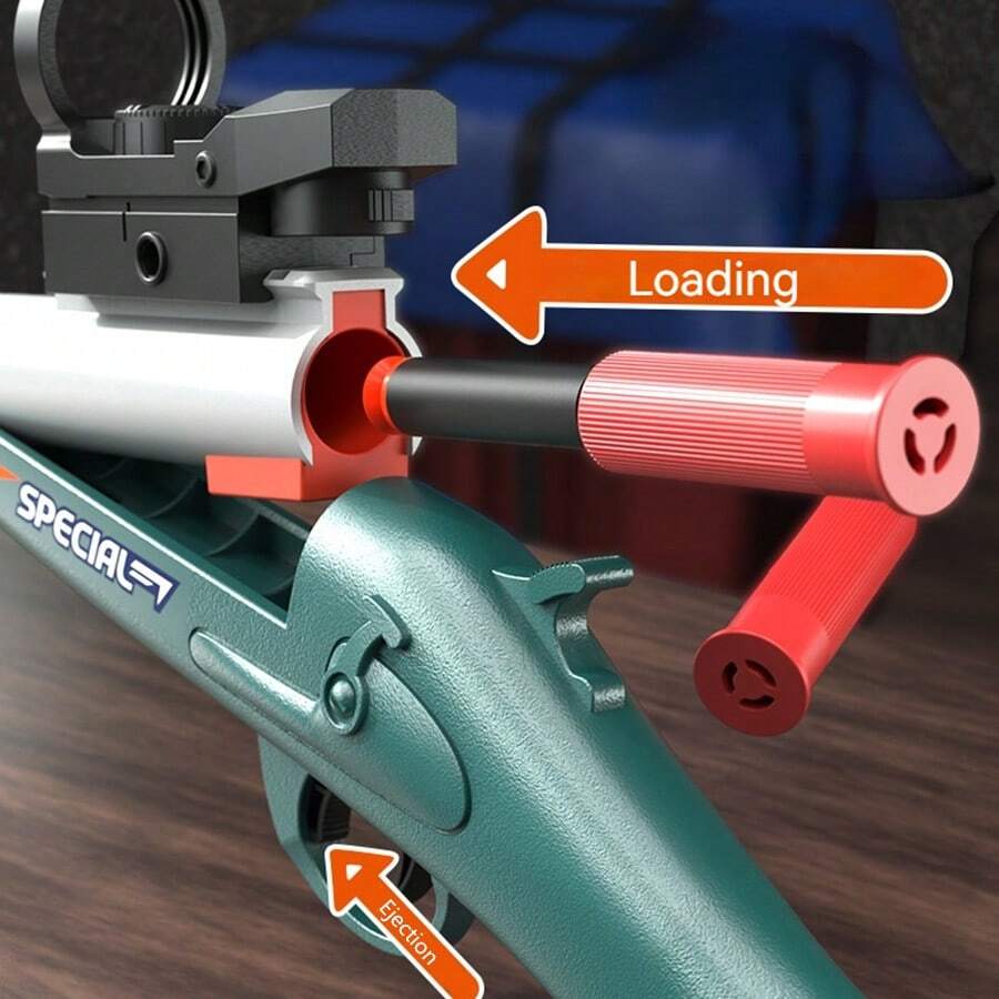 1pc Pump-Action Soft Dart Shotgun S686, Shell Ejecting Blaster Toy Gun ...