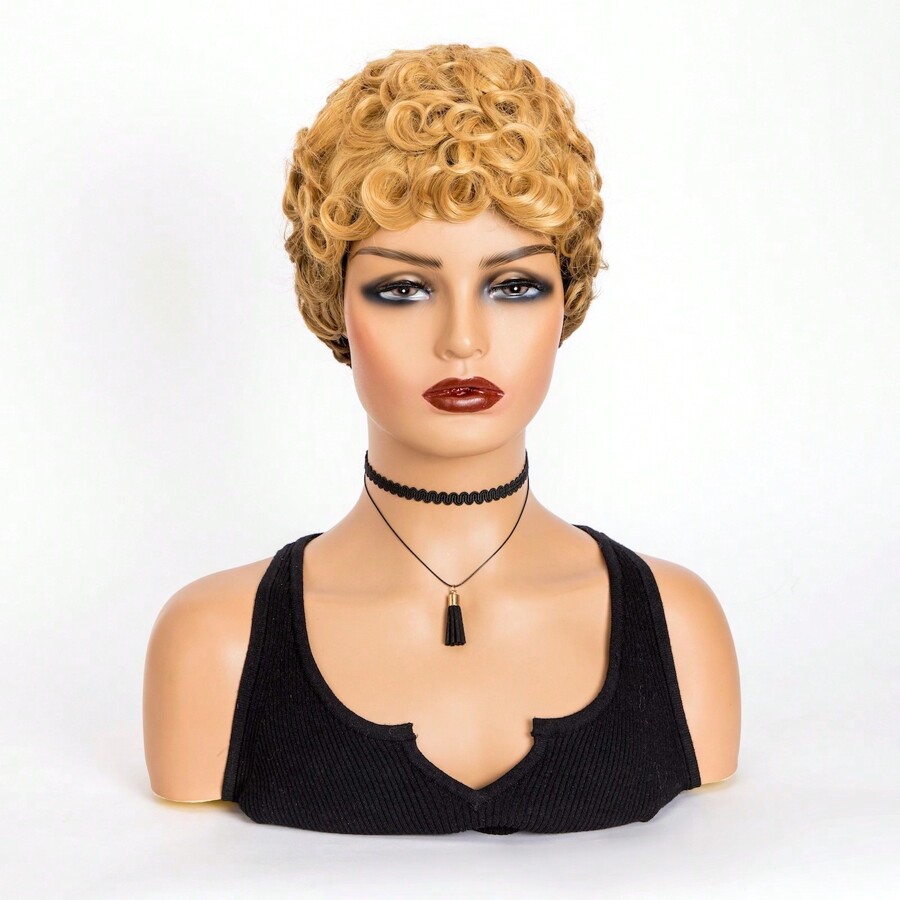 Ombre Dark Brown Light Brown Honey Blonde Gold Synthetic Short ...