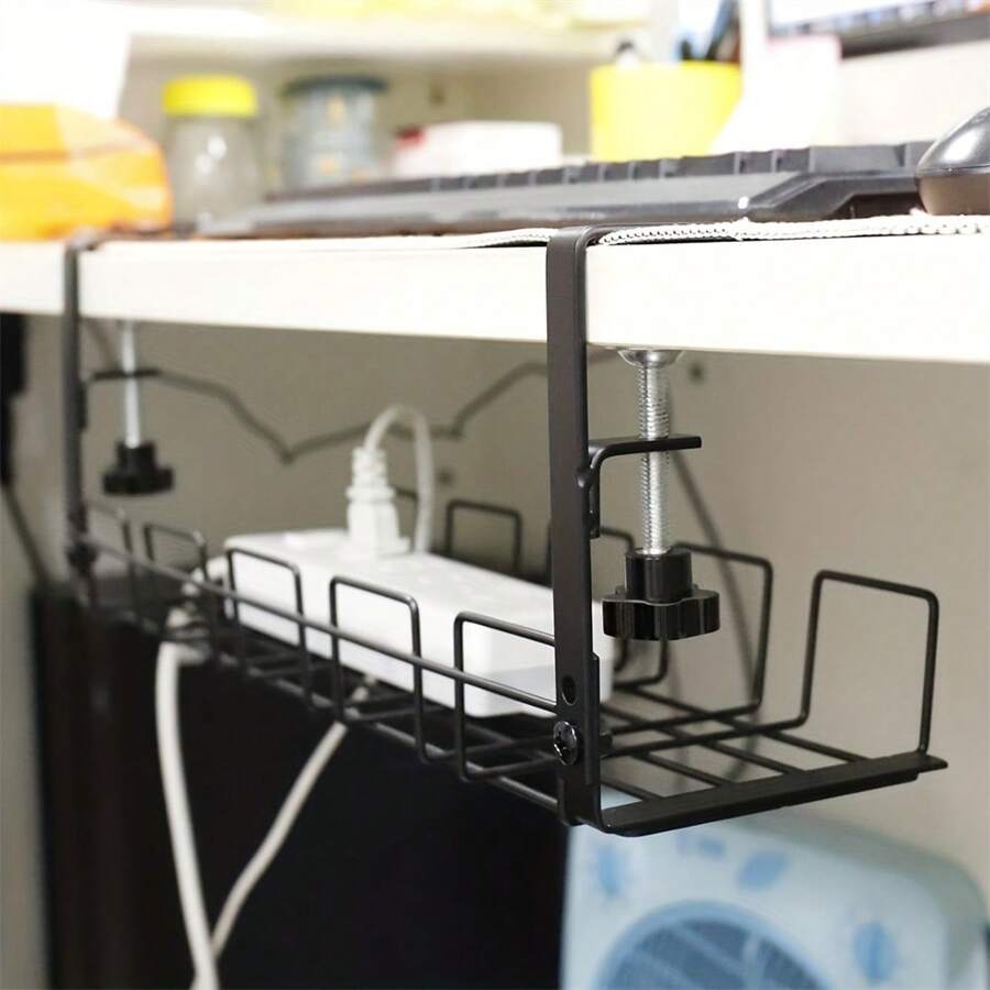 1PC Desk Cable Storage Rack, Wire Management Cable Rack, Sturdy Metal ...