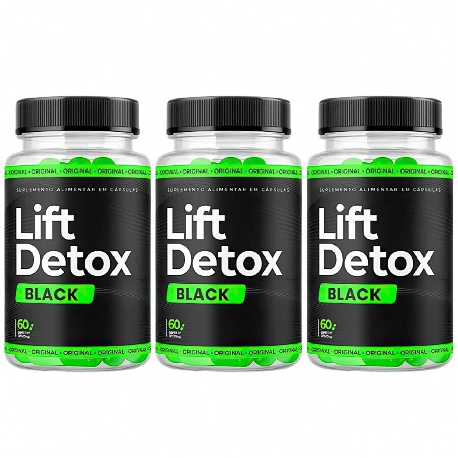 Lift Detox Black: Kit 3 Potes com 180 Cápsulas - Suplemento Natural ...