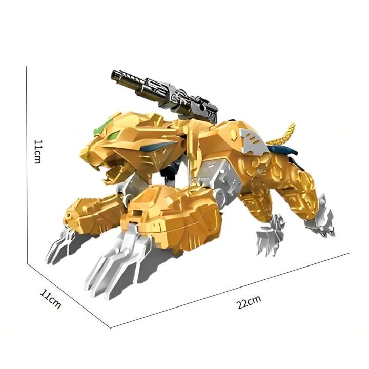 Yellow Leopard Commander Transformable Robotic Animal Mecha Model (With ...