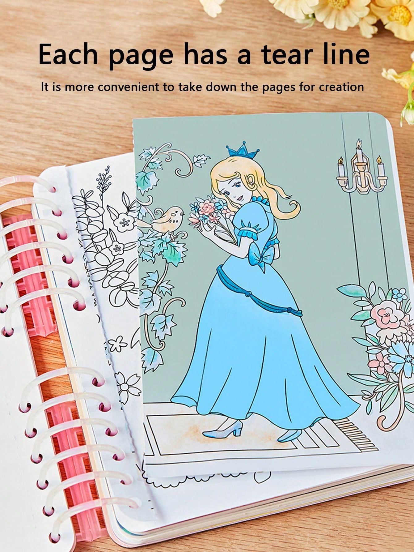 Princess Themed Coloring Book With Dress-Up Game + Diy Scrapbook ...