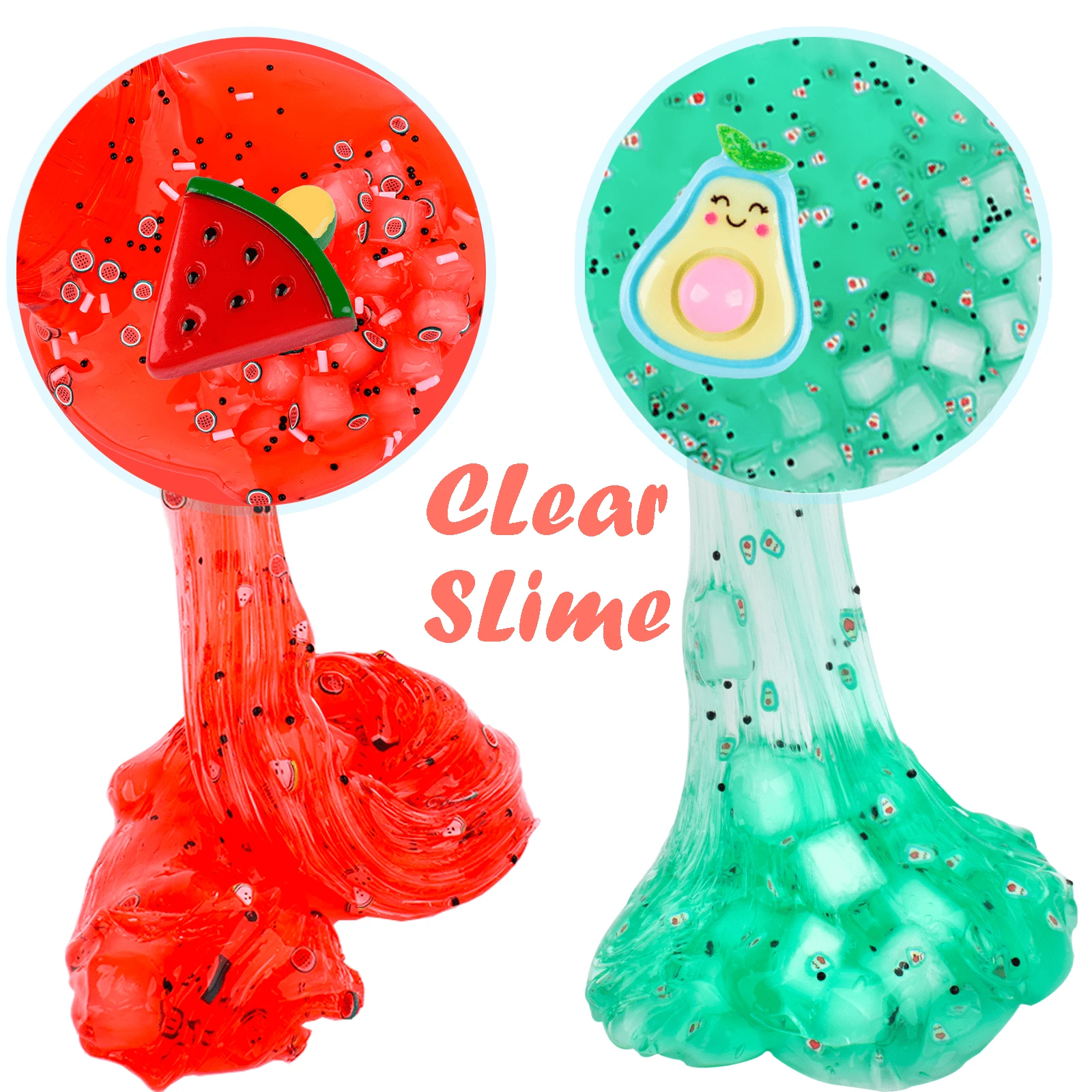 Christmas Decoration 2pcs/Set,Mini Clear Slime,60ml Mini Clear Slime ...