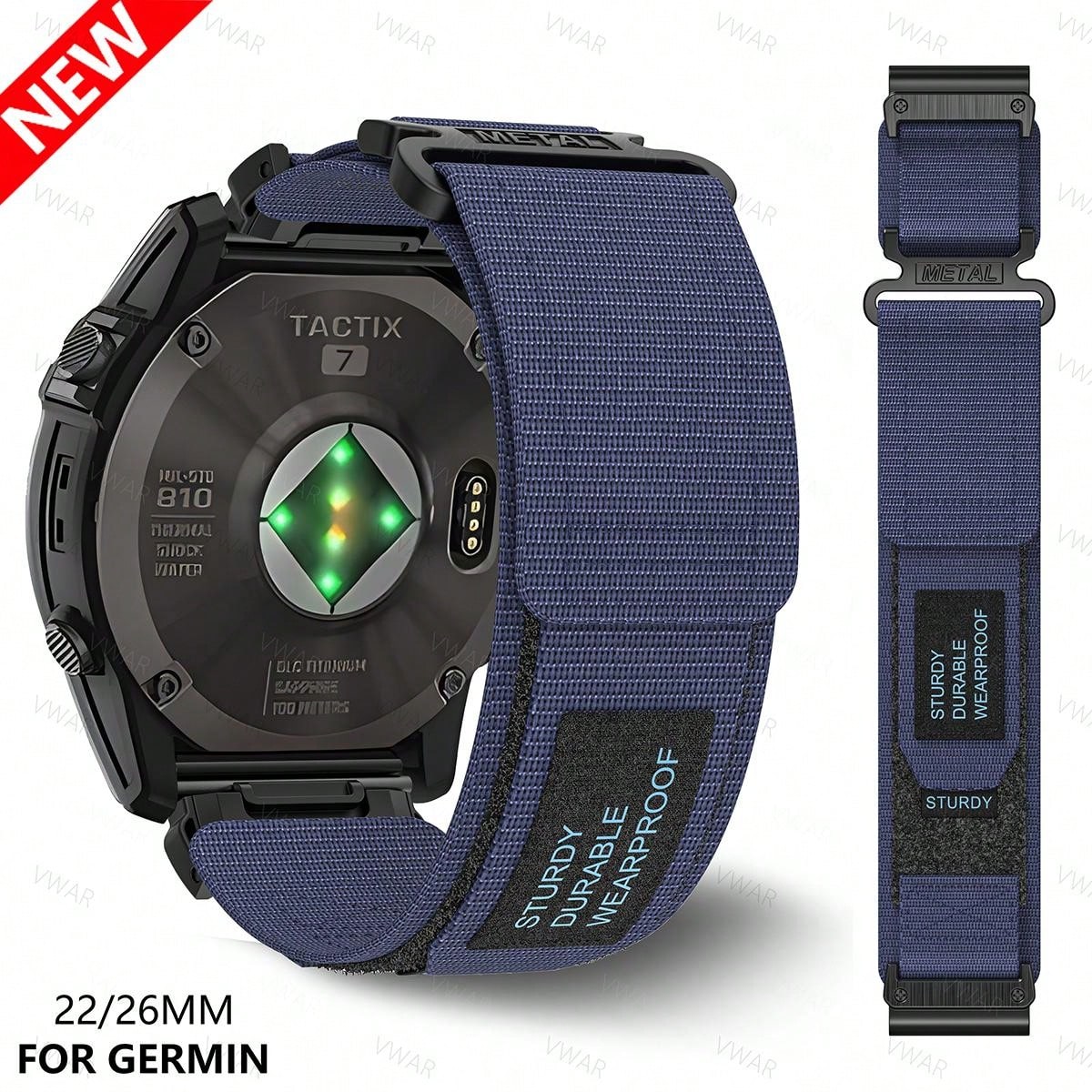 22 26mm Nylon Strap For GARMIN Fenix 7X 7 7S 6X 6 6S Pro 5 5X 5S Epix 2 ...