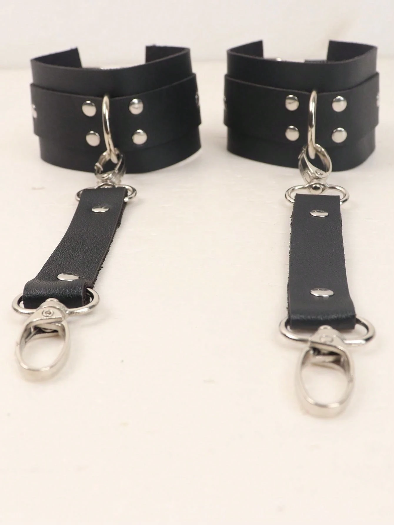 2PCS Bdsm Sexy Women's Leather Garter Harness HandCuffs Adult Game ...