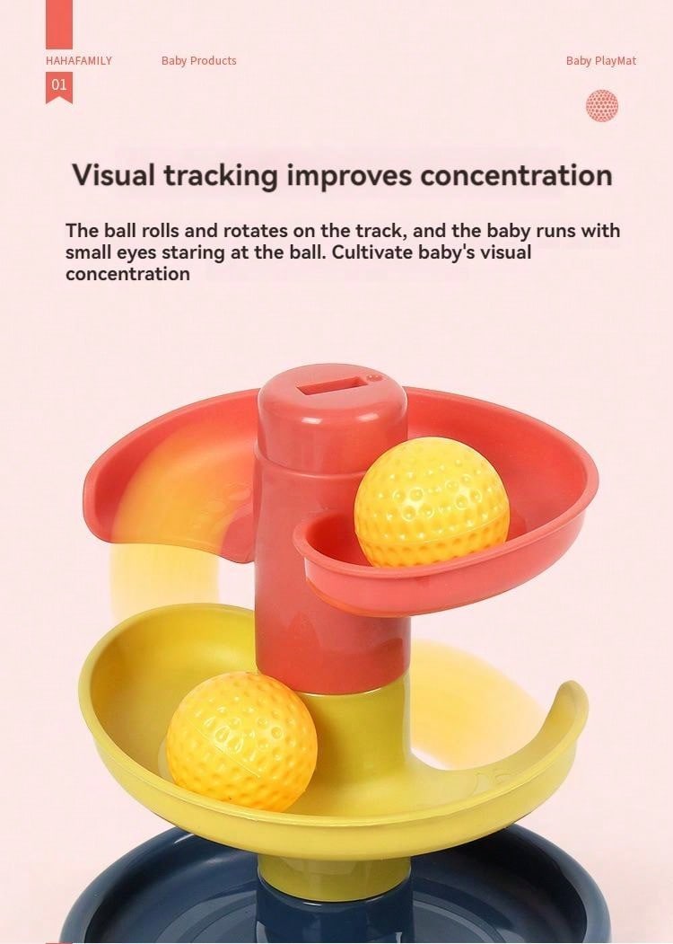 Slope Toy Basketball Track, Fun Track Slide Tower Rotating Track Ball ...