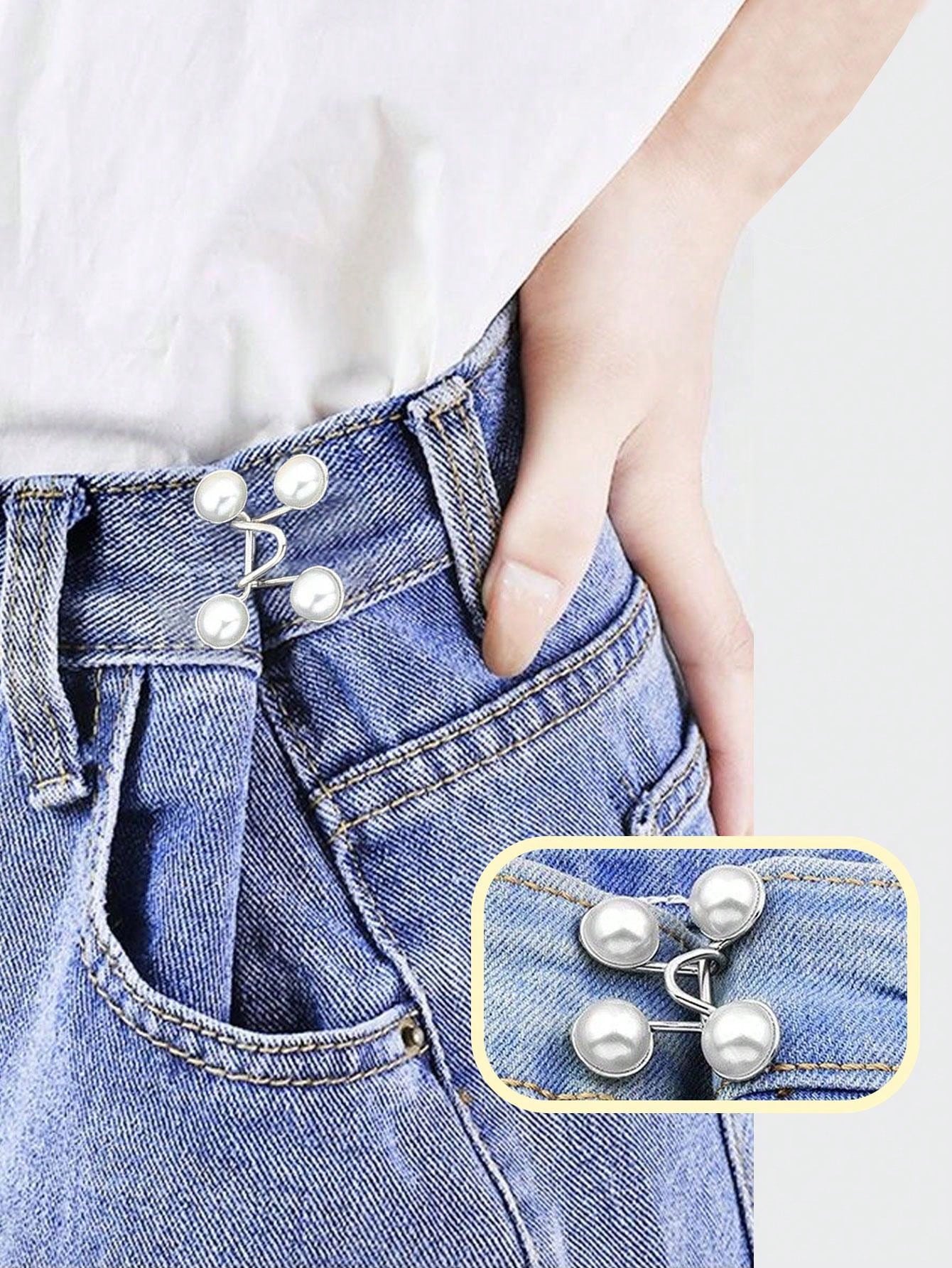 1 Set Of Pant Waist Tightener Instant Jean Buttons For Loose Jeans ...