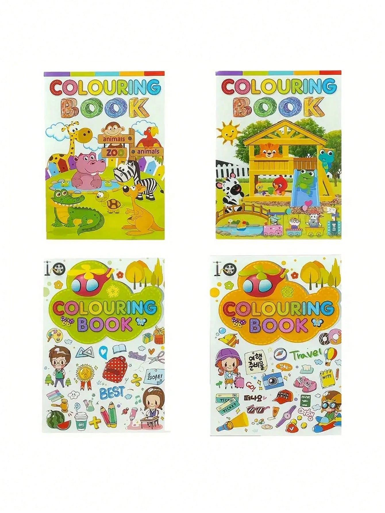 20 Pages Animal Amusement Park Coloring Book For Toddlers, Boys And ...