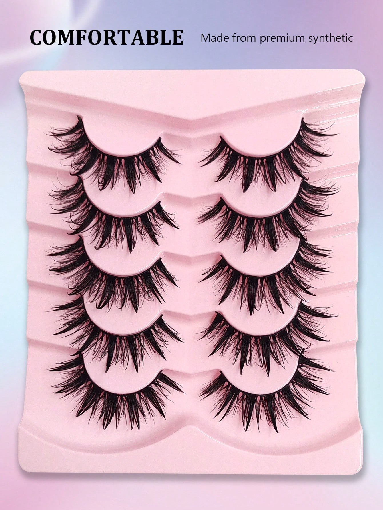 Asiteo Asiteo 5 Pairs Wet Manga Lashes Cosplay Natural Wispy Fairy ...