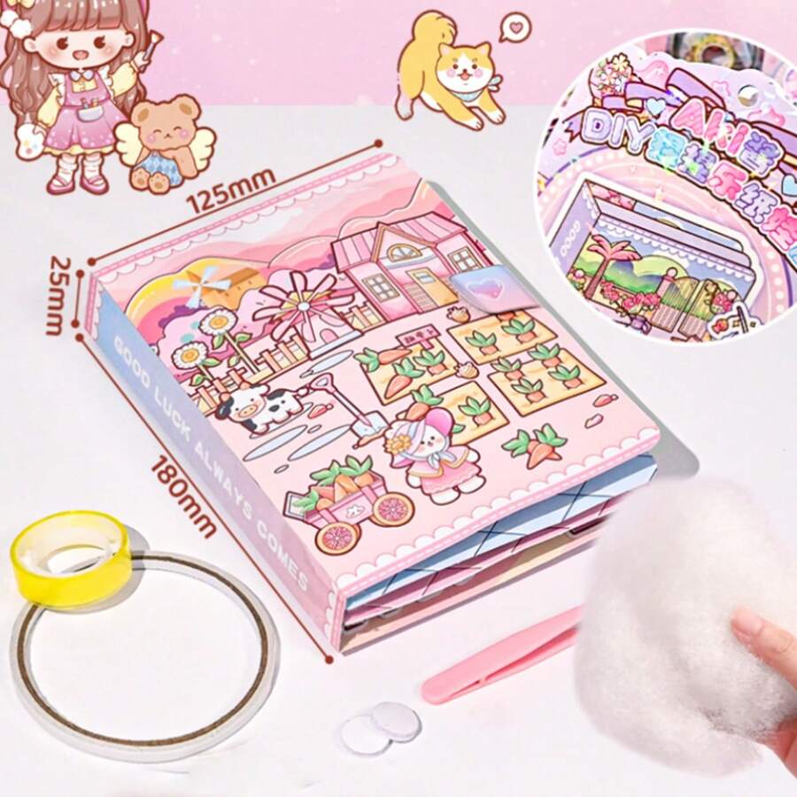 1pc Creepy Paper Doll House And Quiet Book Diy Craft Kit For Girls ...