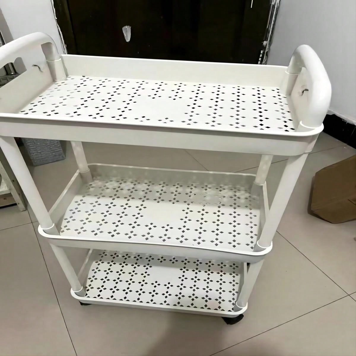 Small Cart Freestanding Shelving Unit For Bedroom, Kitchen, Dorm Room ...