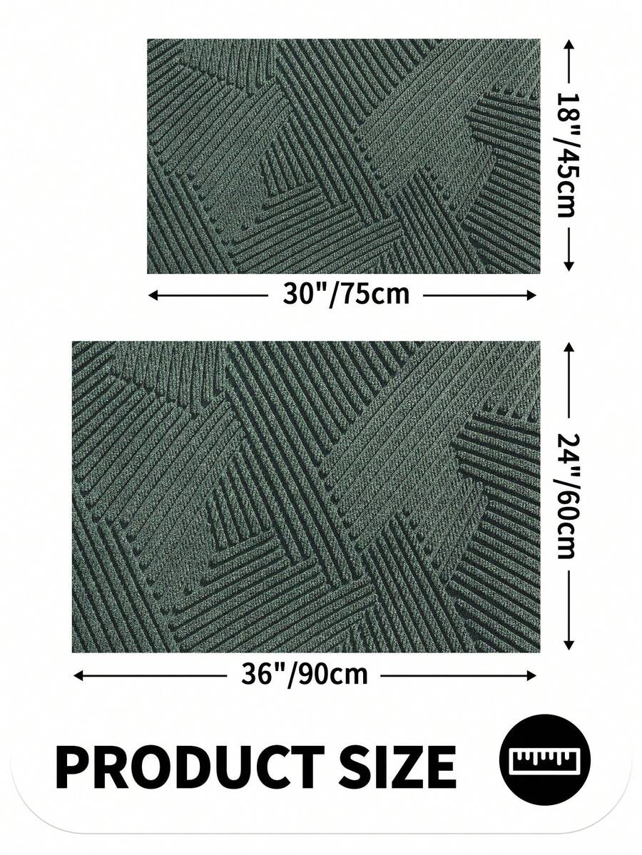 PVC Geometric Print Doormat For All Seasons With Circular Design ...