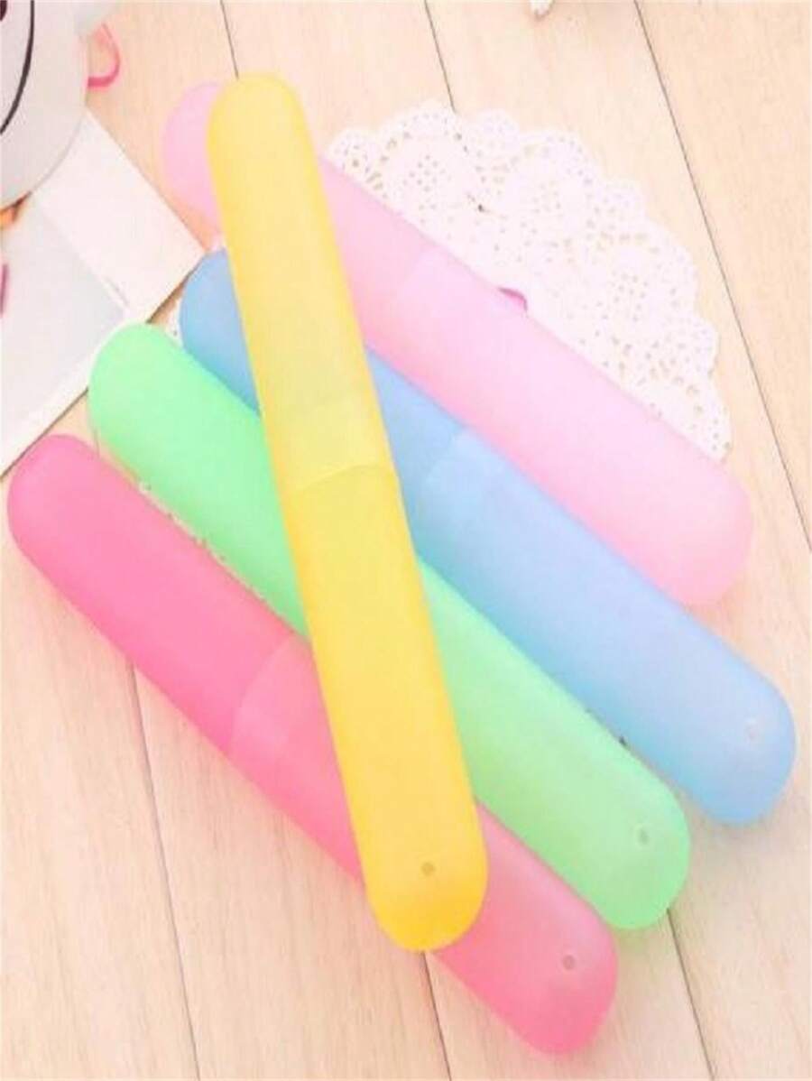 1/4 Pcs Travel-Friendly Dustproof Toothbrush Case - Portable Plastic ...