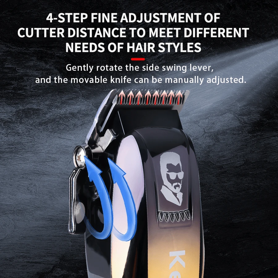 Kemei Kemei Pro Electric Hair Clipper Km-709a Adjustable Cutter Head ...