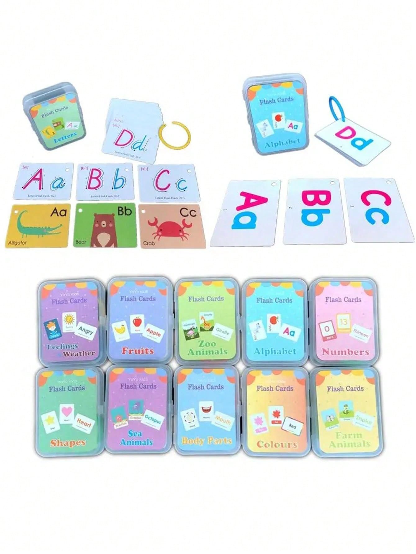 A Set Of Alphabet Abc Cards For English Vocabulary Learning On Colors ...