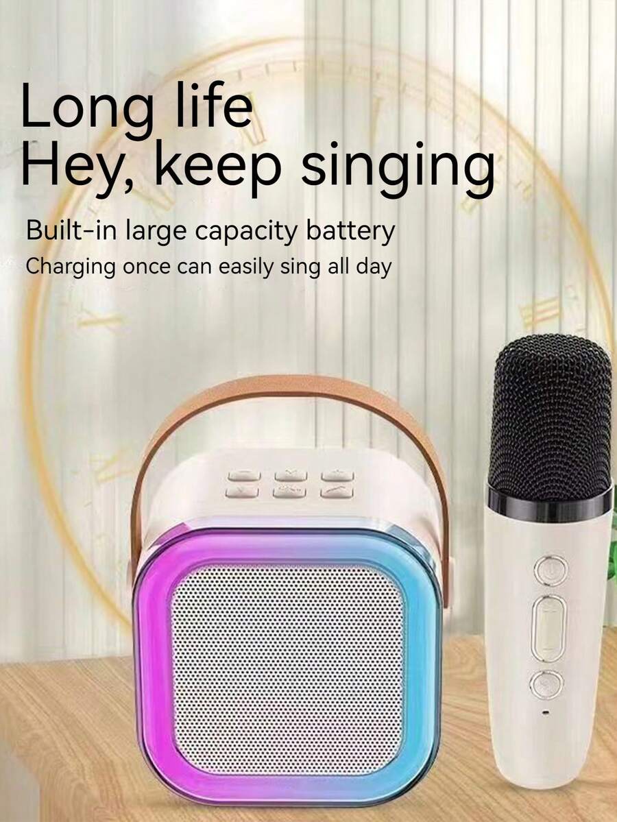 Single Microphone, Mini Portable Bluetooth Sound System, Integrated ...