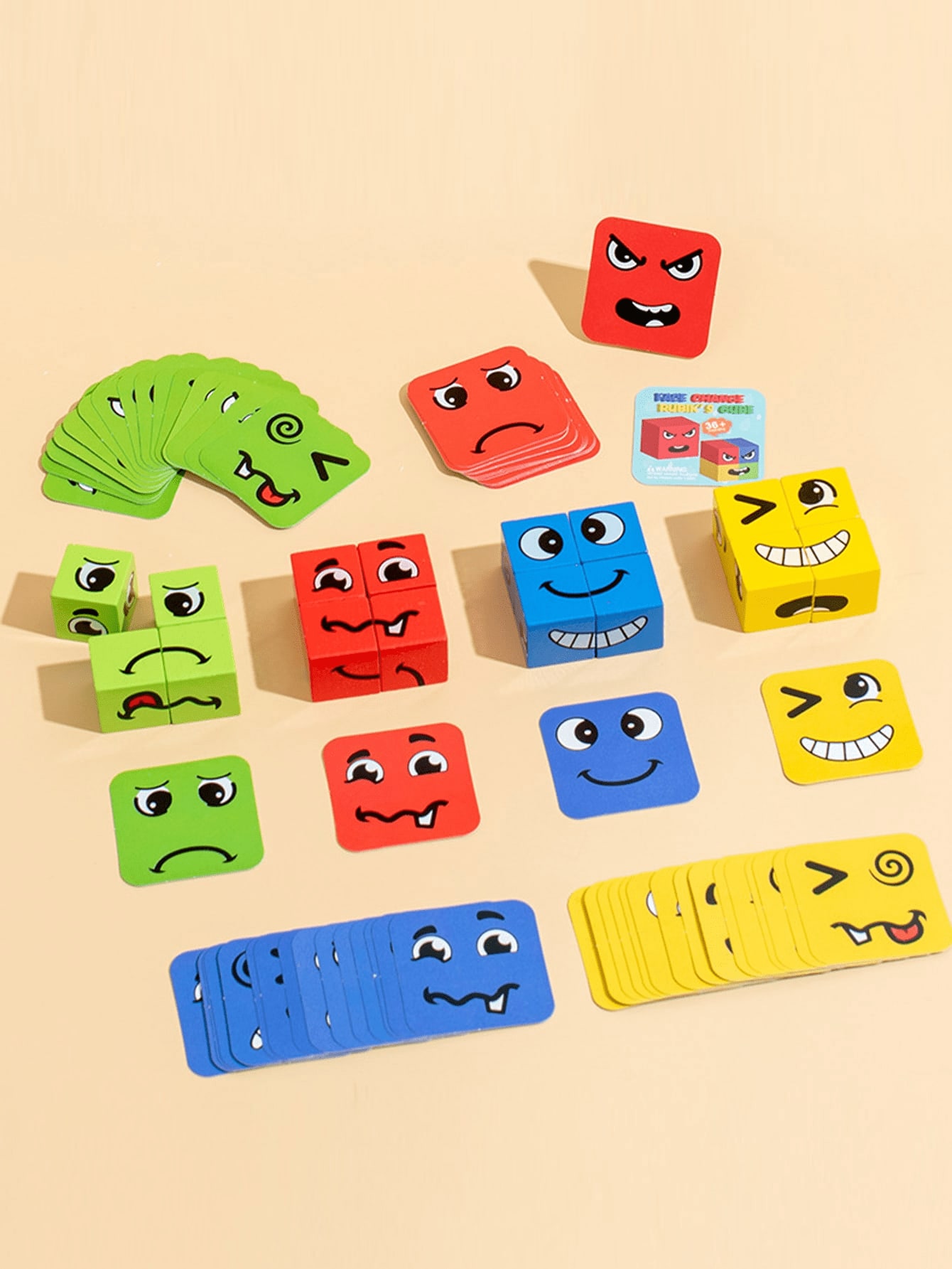 Face Changing Expression Building Blocks Puzzle Interactive Changeable ...